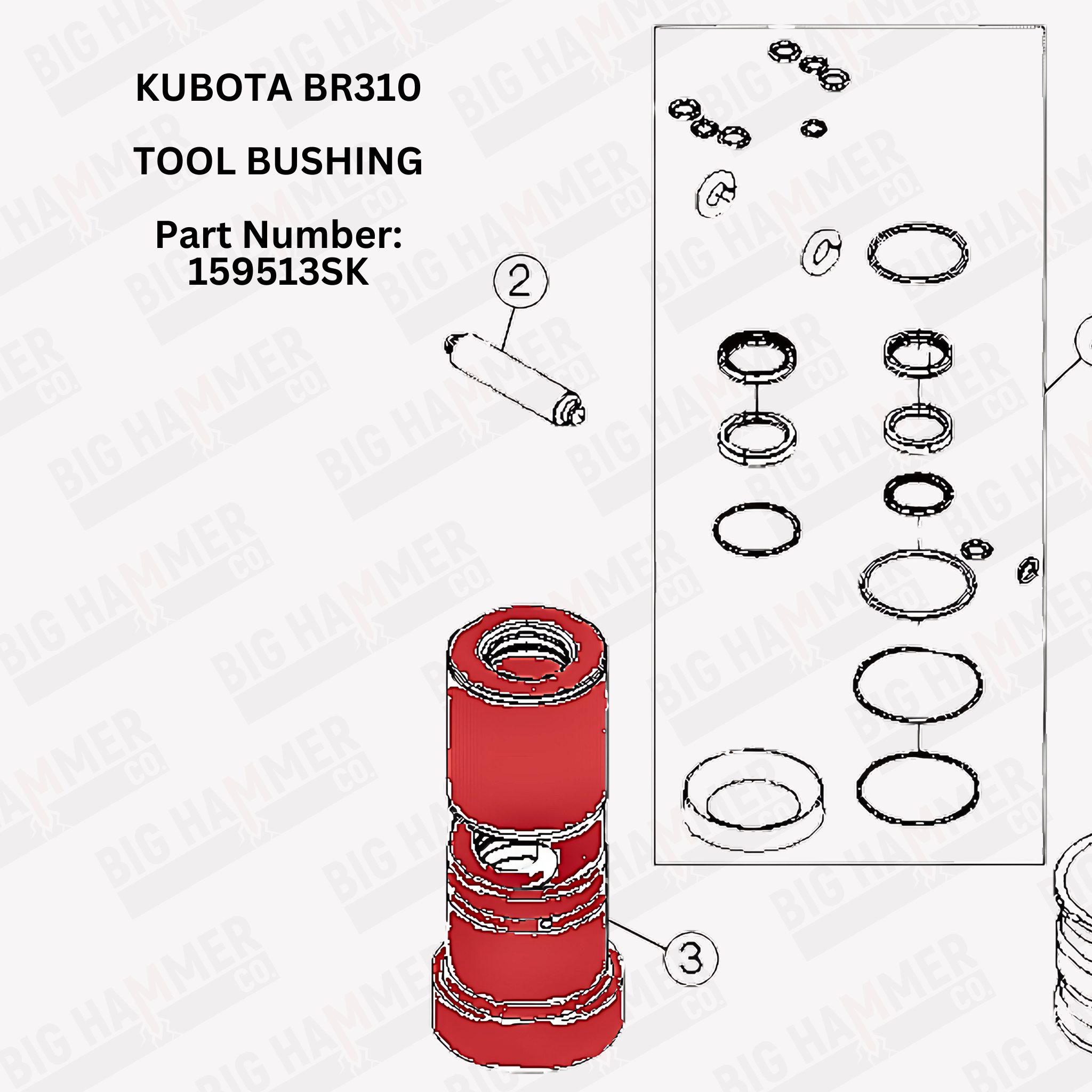 Kubota BR310 Lower Bushing
