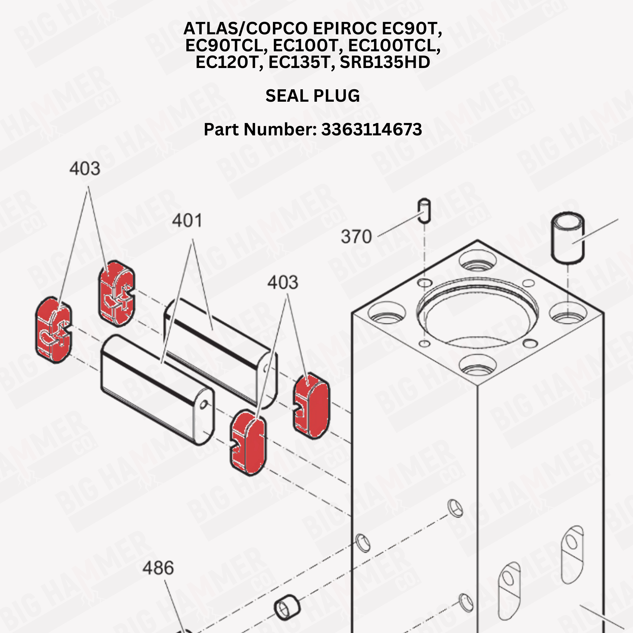 Atlas/Copco Epiroc EC90T, EC90TCL, EC100T, EC100TCL, EC120T, EC135T, S