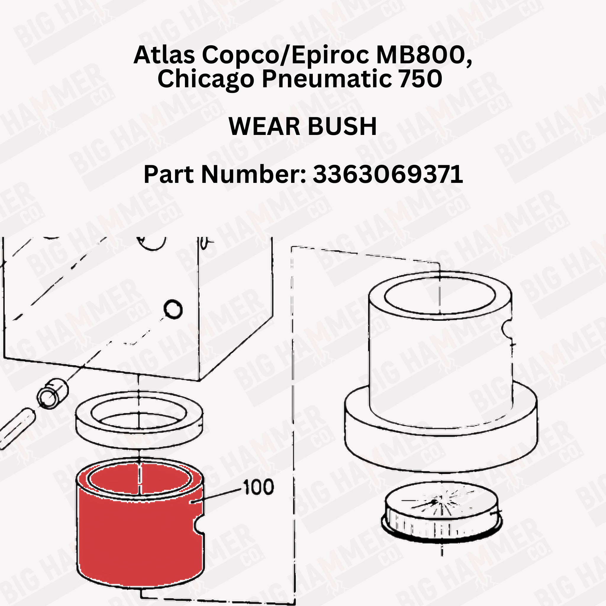 Atlas Copco/Epiroc MB1600 Upper Bushing