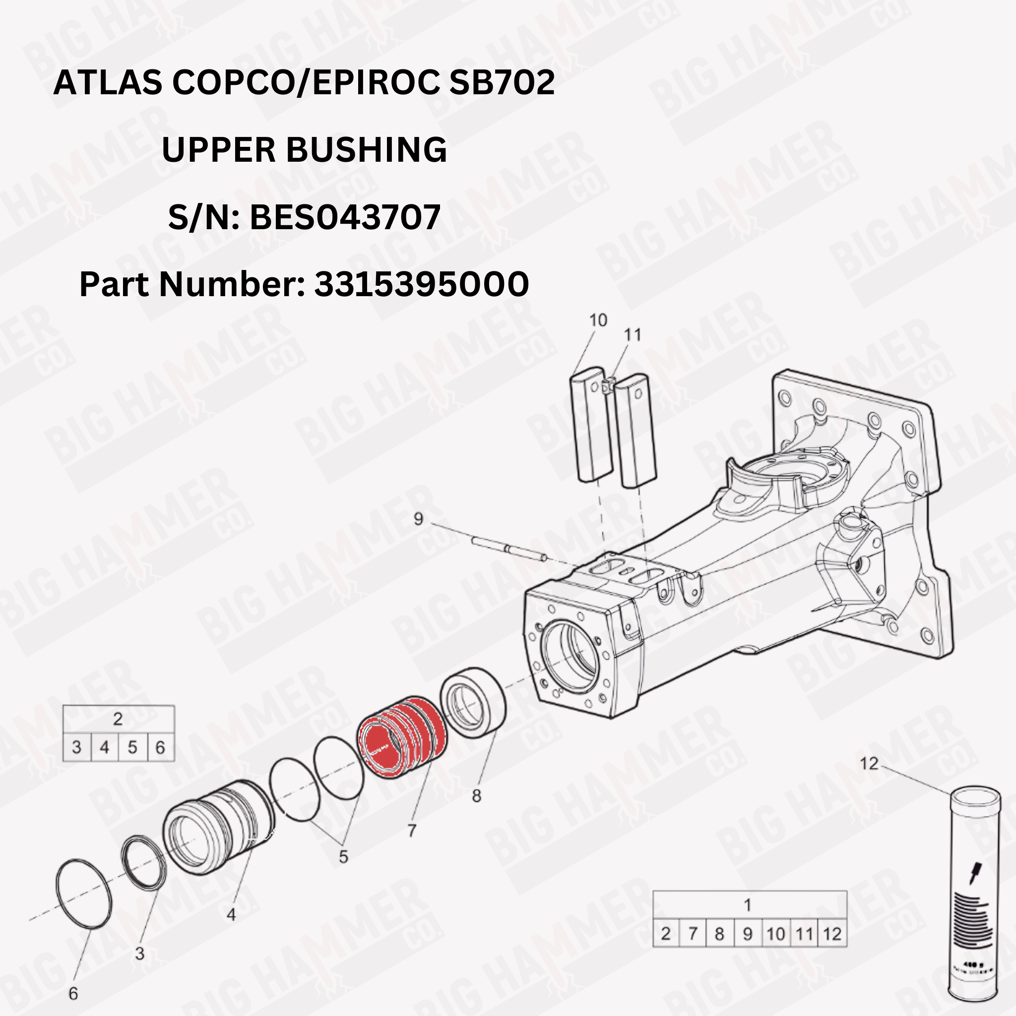 Atlas Copco/Epiroc SB702 Upper Bushing