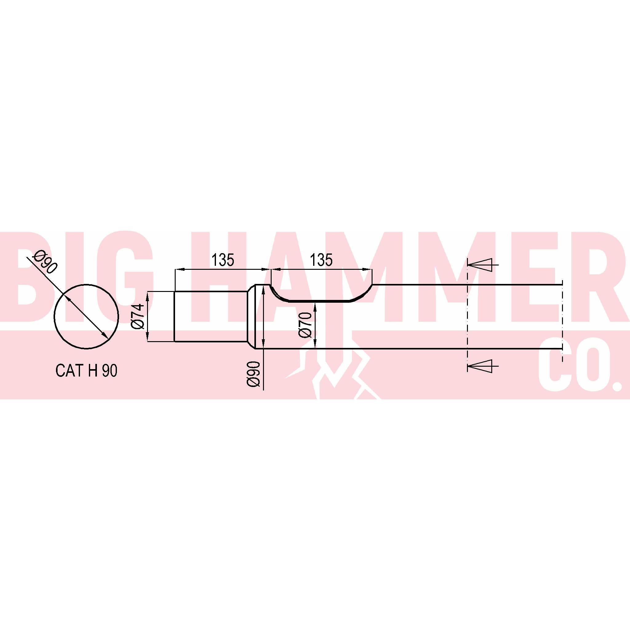 CAT H90 Point and Chisel