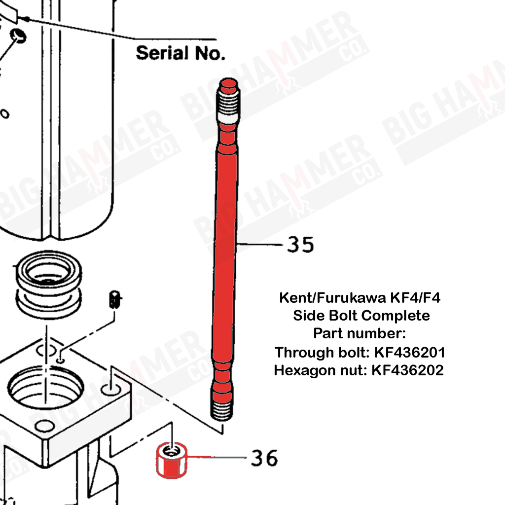 Kent/Furukawa KF4, F4 Side Bolt Complete
