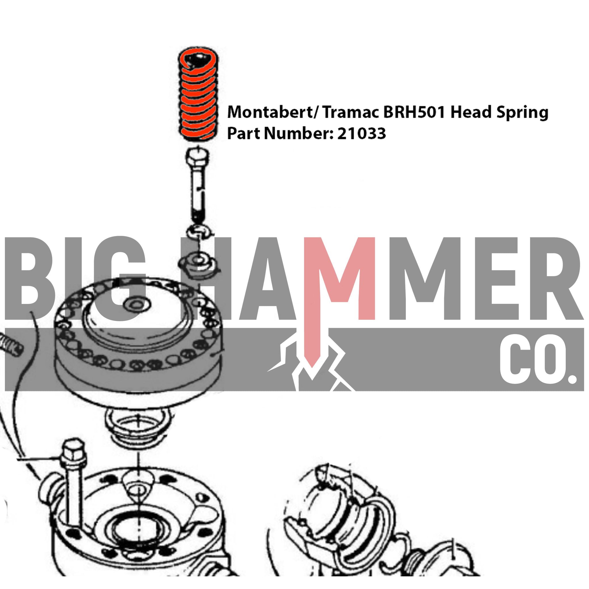 Montabert/ Tramac BRH501 Head Spring