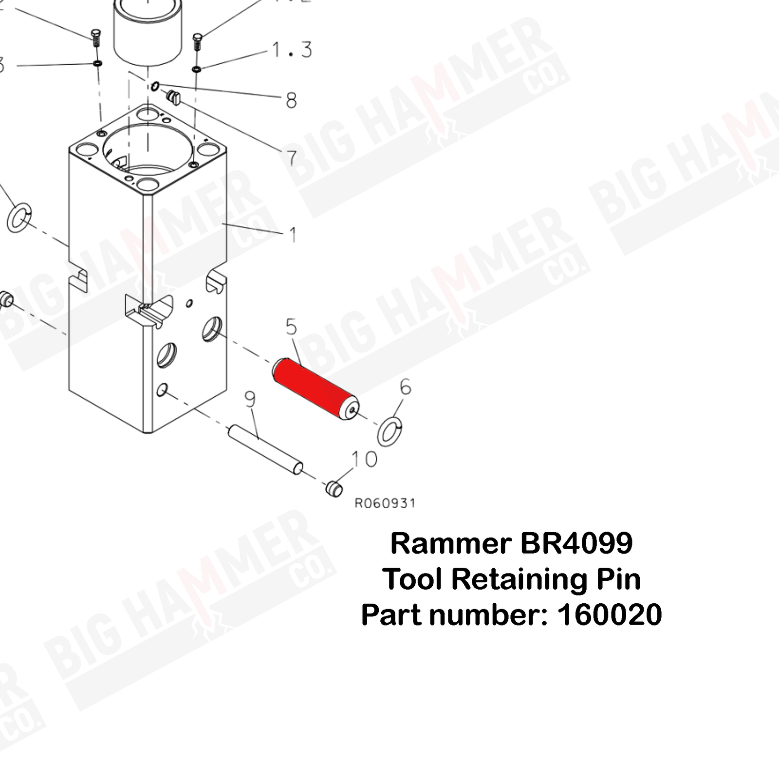 Rammer 4099, 4099E Tool Retaining Pin