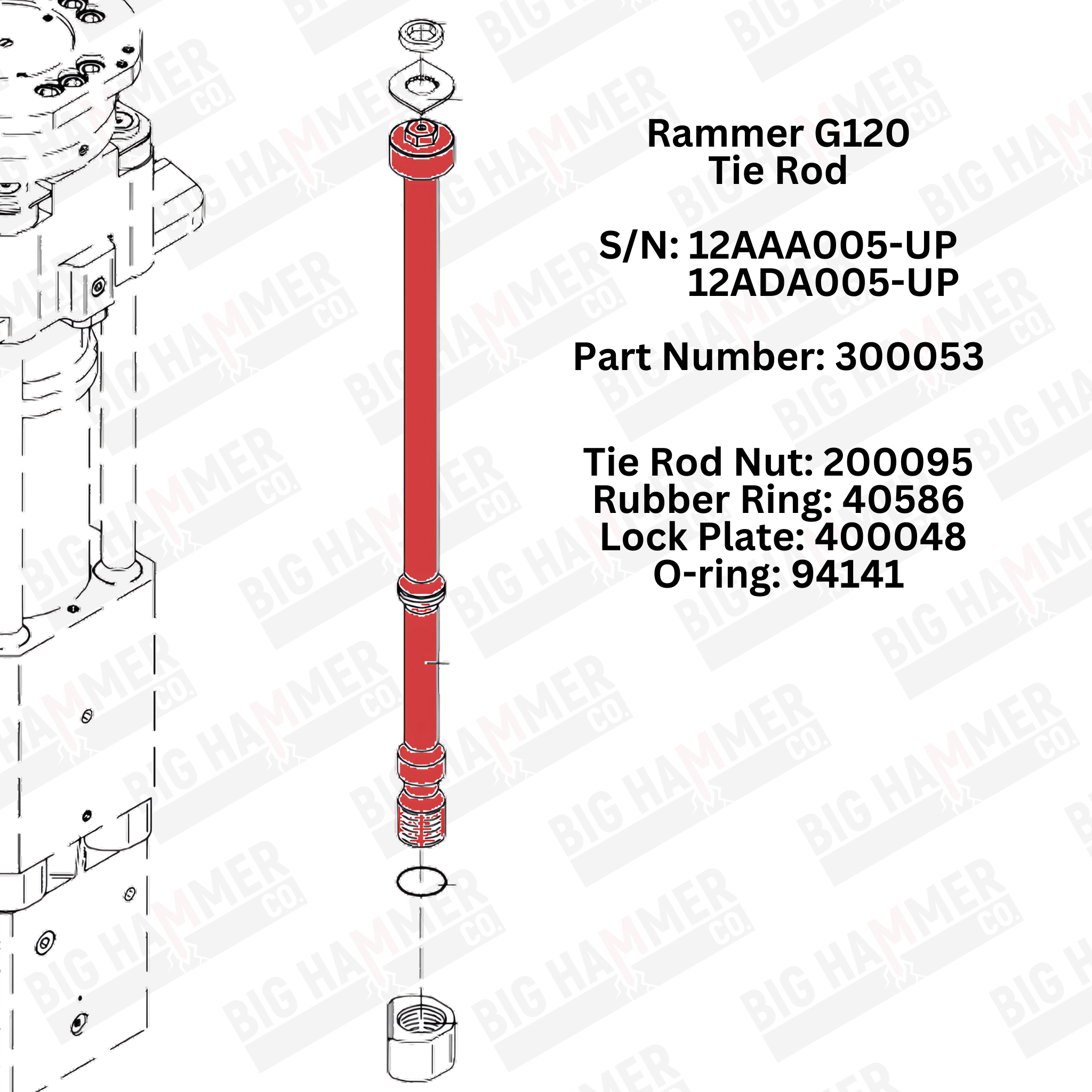 Rammer G120 Side Bolt Complete